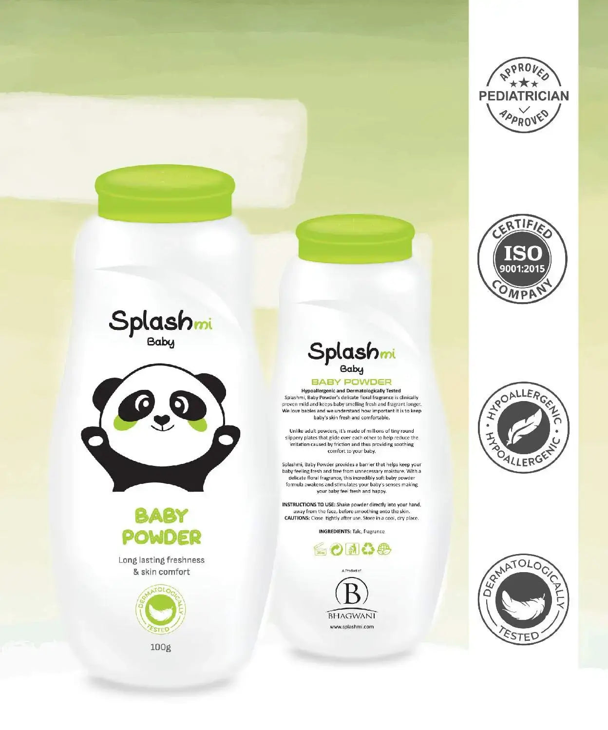 Splashmi Baby Powder - Best For Sweat Prevention